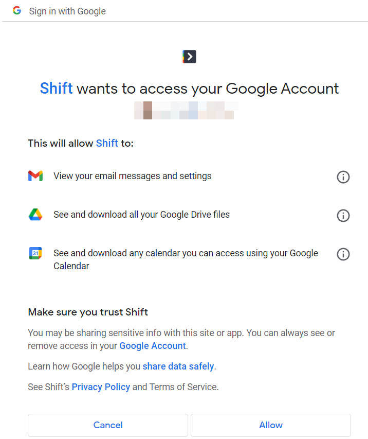 About Privacy and Security in Shift – Shift v9